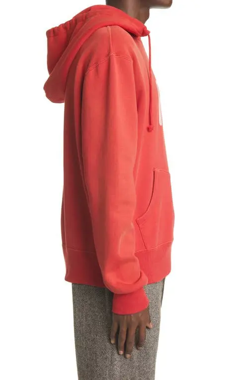 Double Rl Rrl Logo Fleece Hoodie In Faded Red - 40% Off | Editorialist